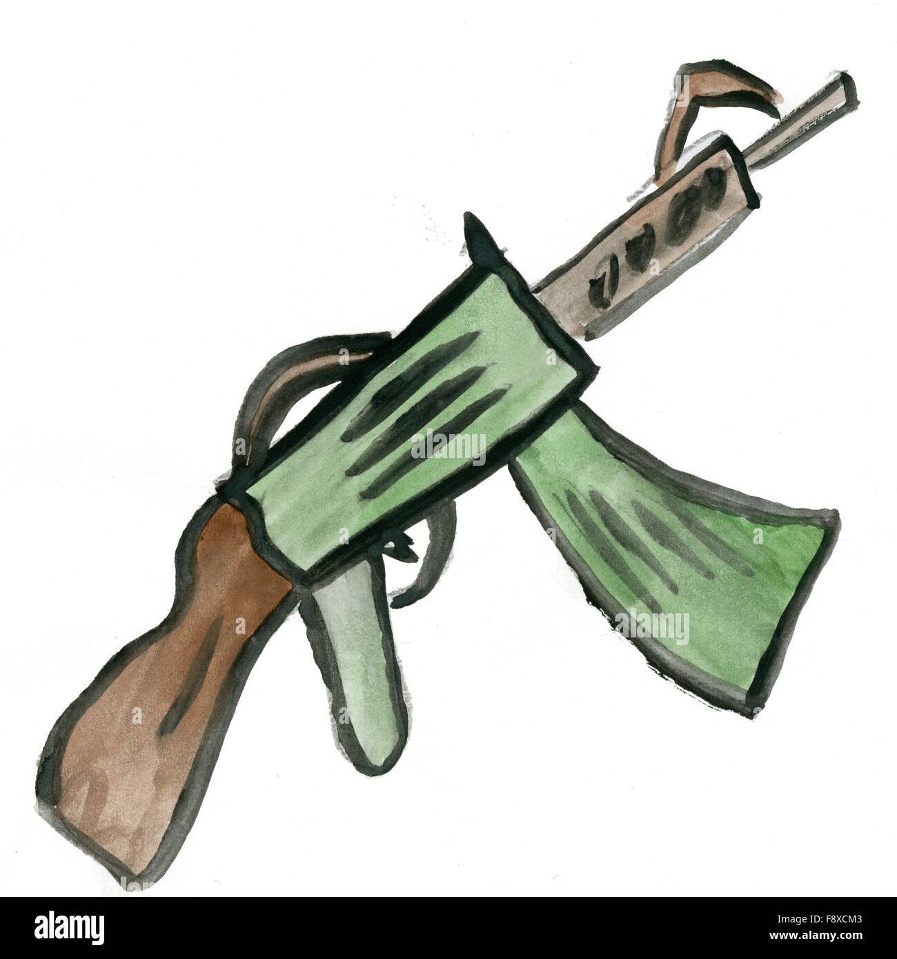 Machine Gun Drawing
