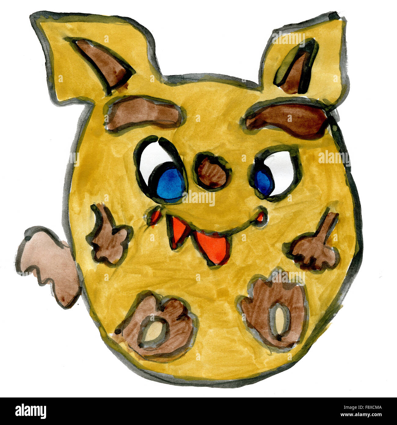 Monster dog isolated on white background Stock Photo - Alamy