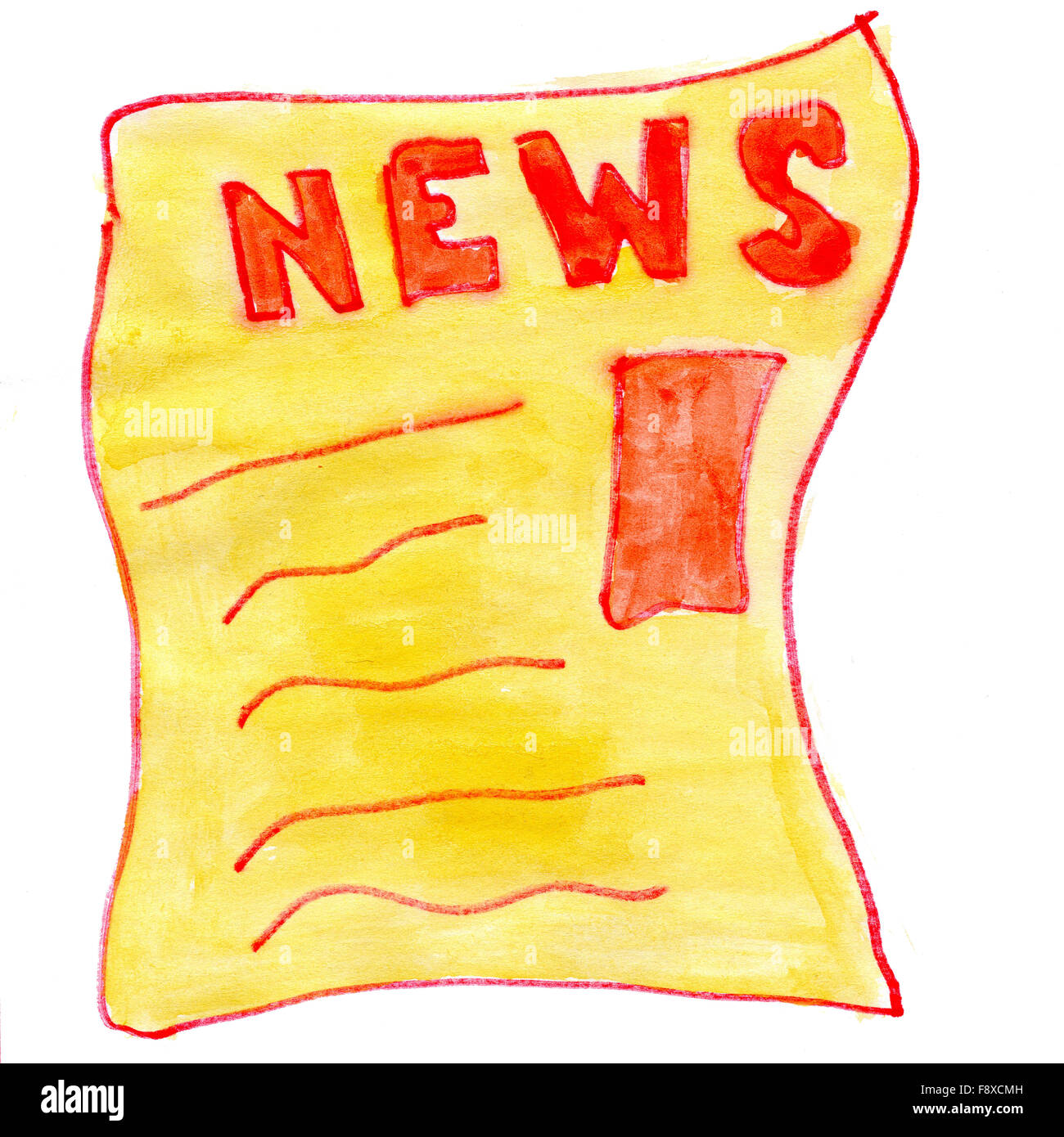 News isolated on white background Stock Photo - Alamy