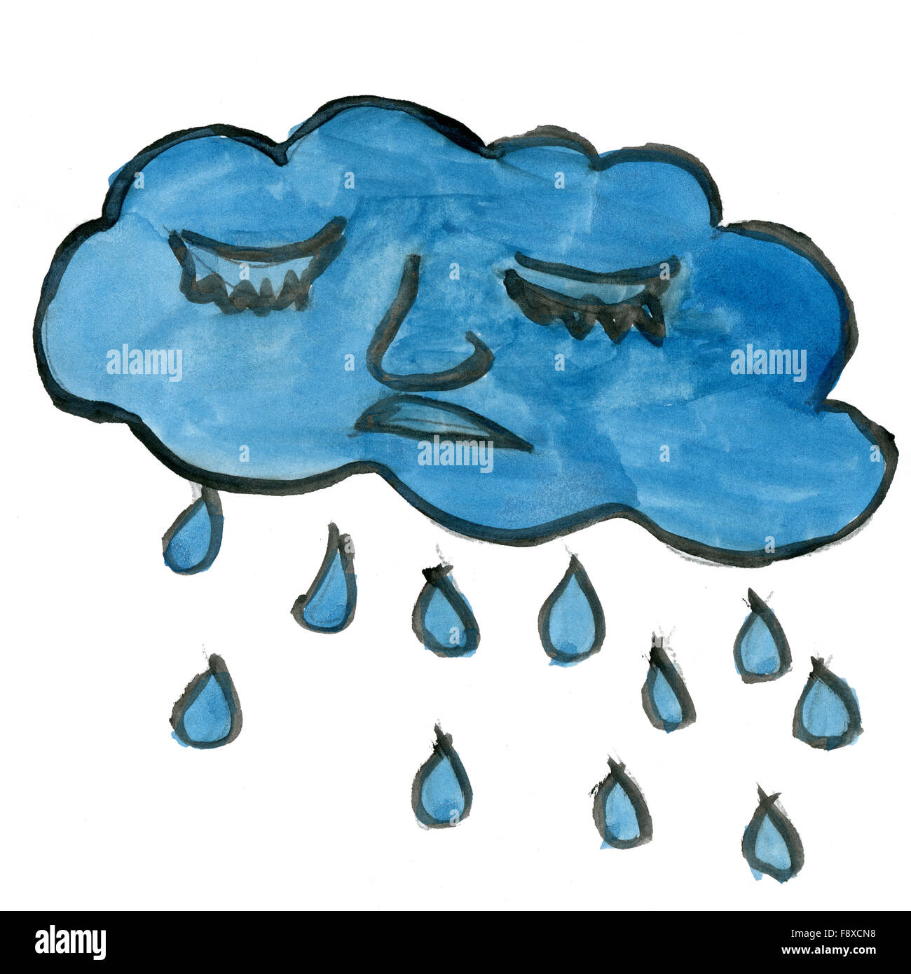 Evil Cartoon Rain Cloud