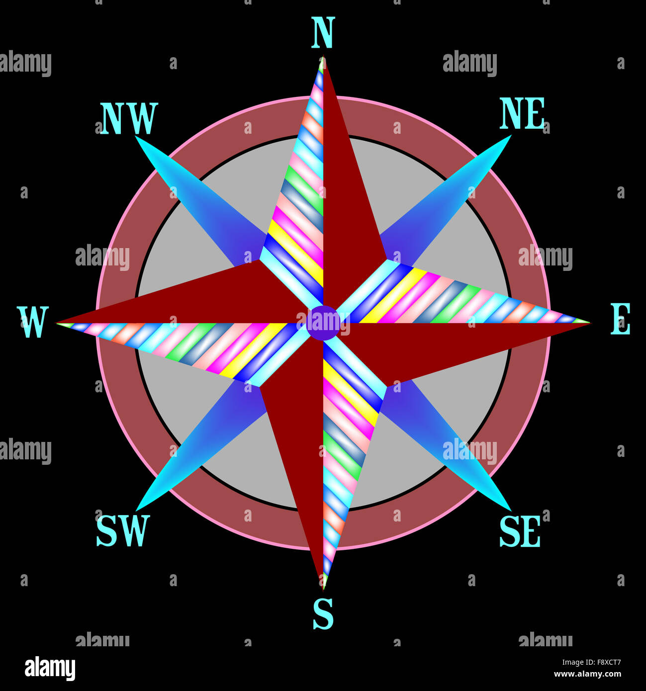 wind rose 4 Stock Photo - Alamy