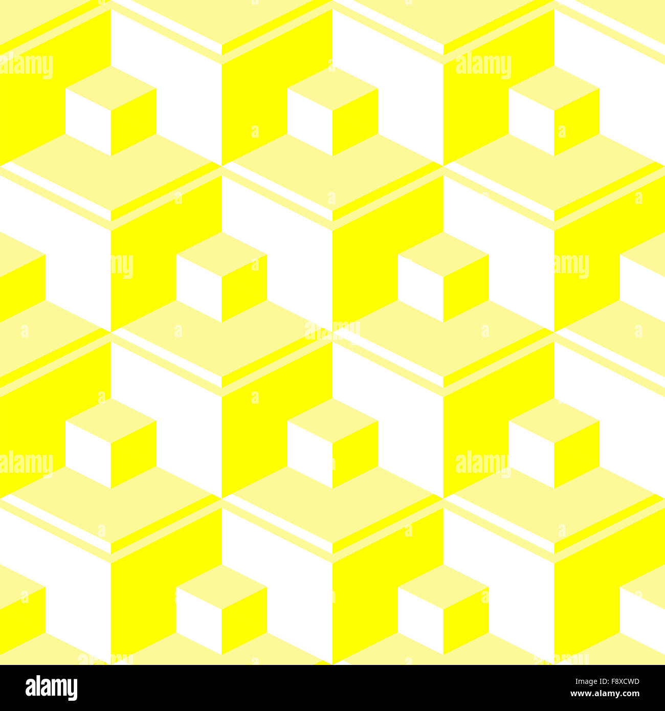 yellow abstract cubes Stock Photo - Alamy