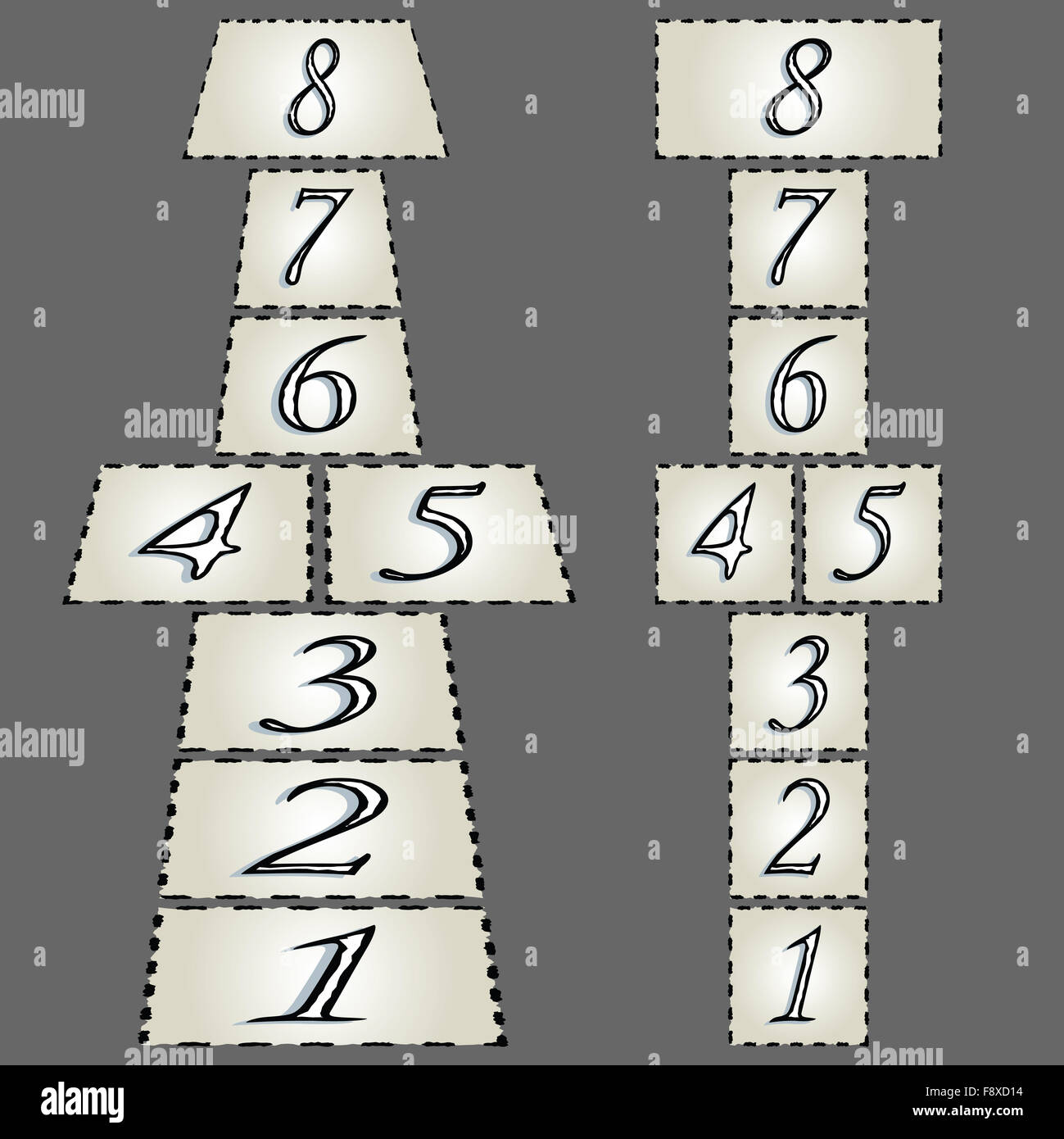 Hopscotch Black And White High Resolution Stock Photography and Images ...
