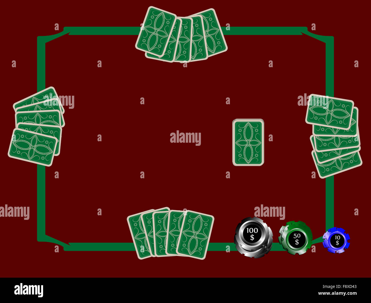 poker chips and table Stock Photo - Alamy