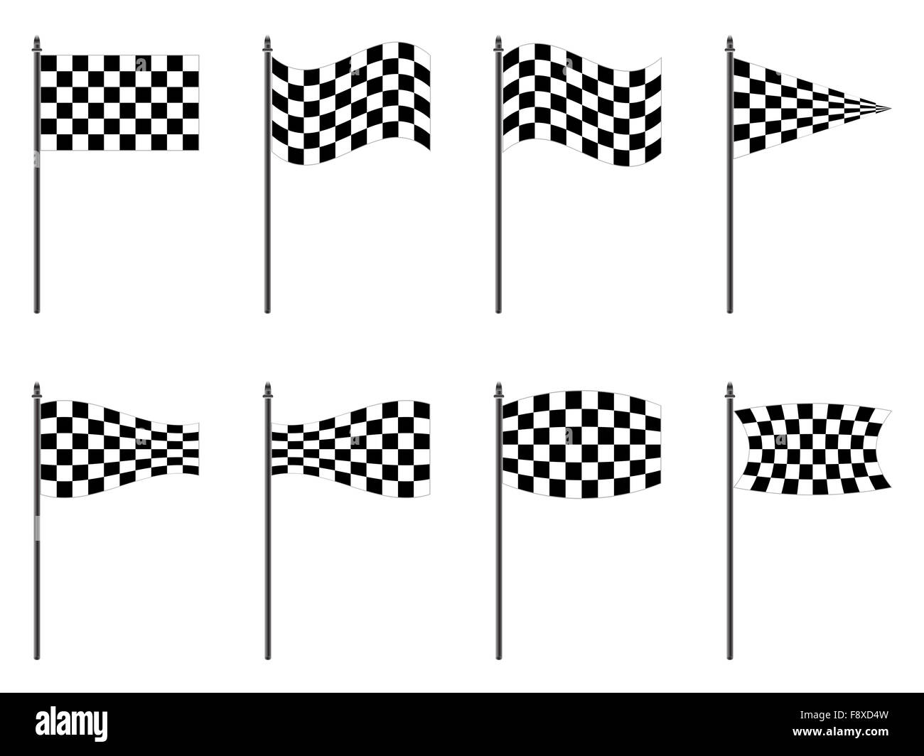 checkered flags collection Stock Photo - Alamy