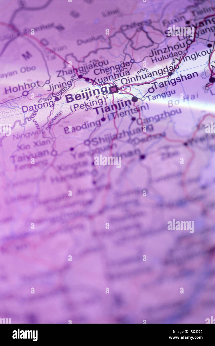 Beijing china maps cartography geography beijing hi-res stock ...