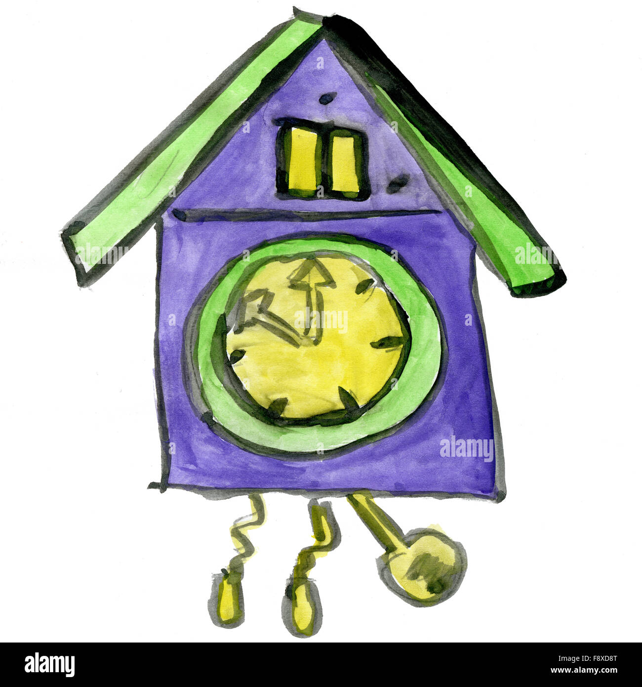 Cartoon wall clock hi-res stock photography and images - Alamy