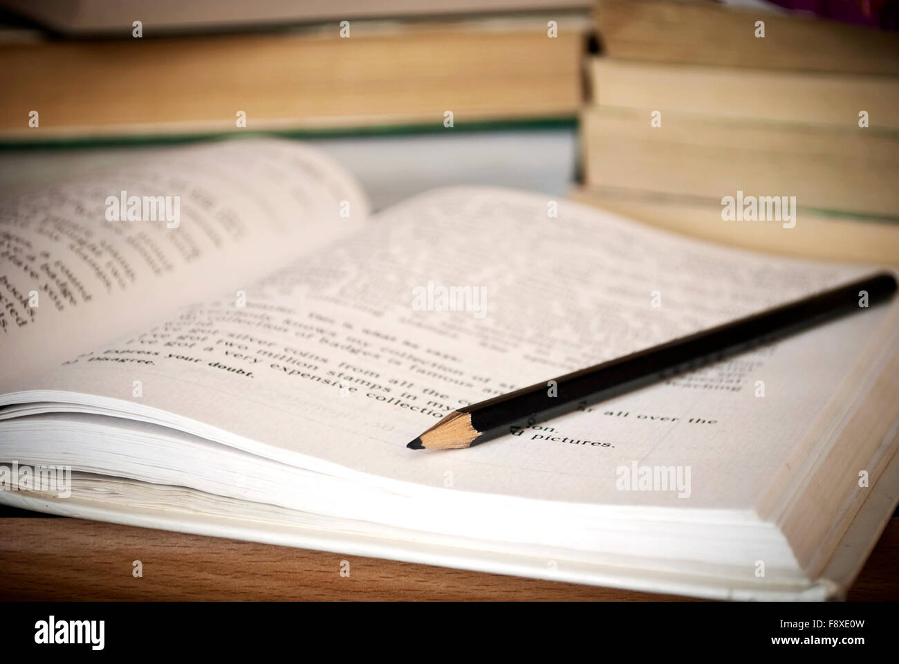 Pencil book hi-res stock photography and images - Alamy