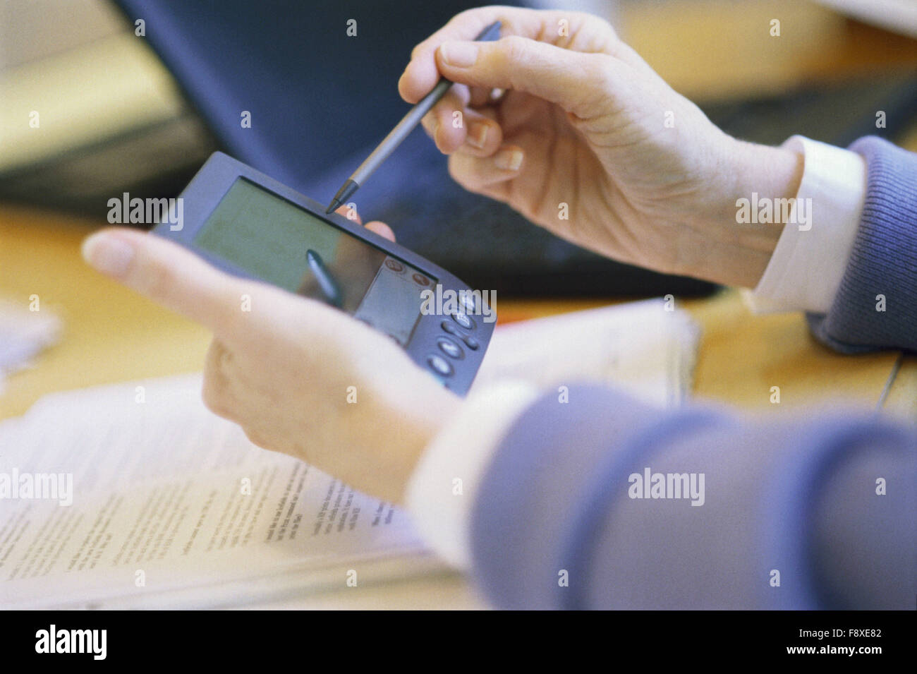 Using A PDA Stock Photo - Alamy