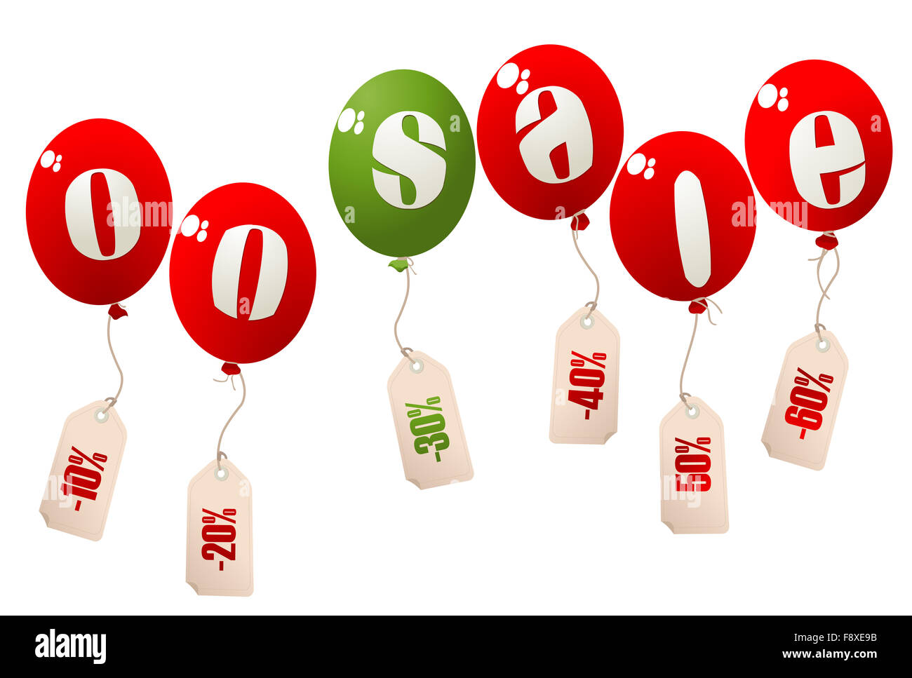 on sale balloons Stock Photo - Alamy