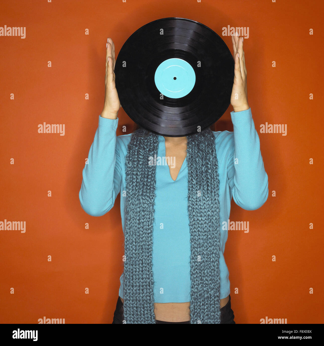 Record vinyl front of face hi-res stock photography and images - Alamy