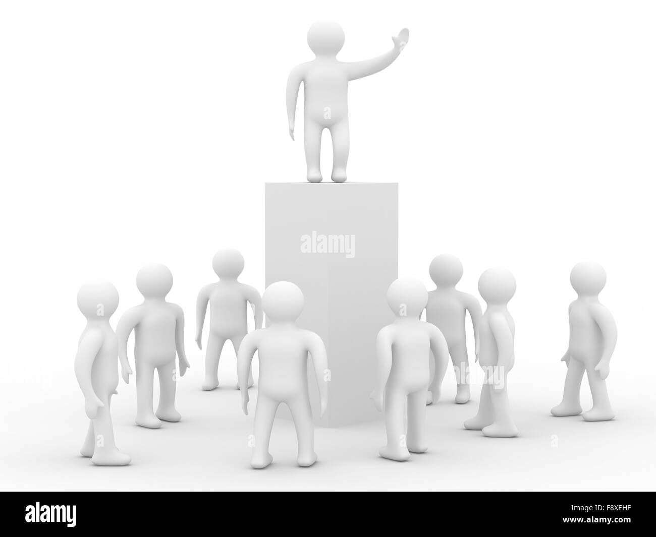 conceptual image of the leader. Isolated 3D image Stock Photo - Alamy