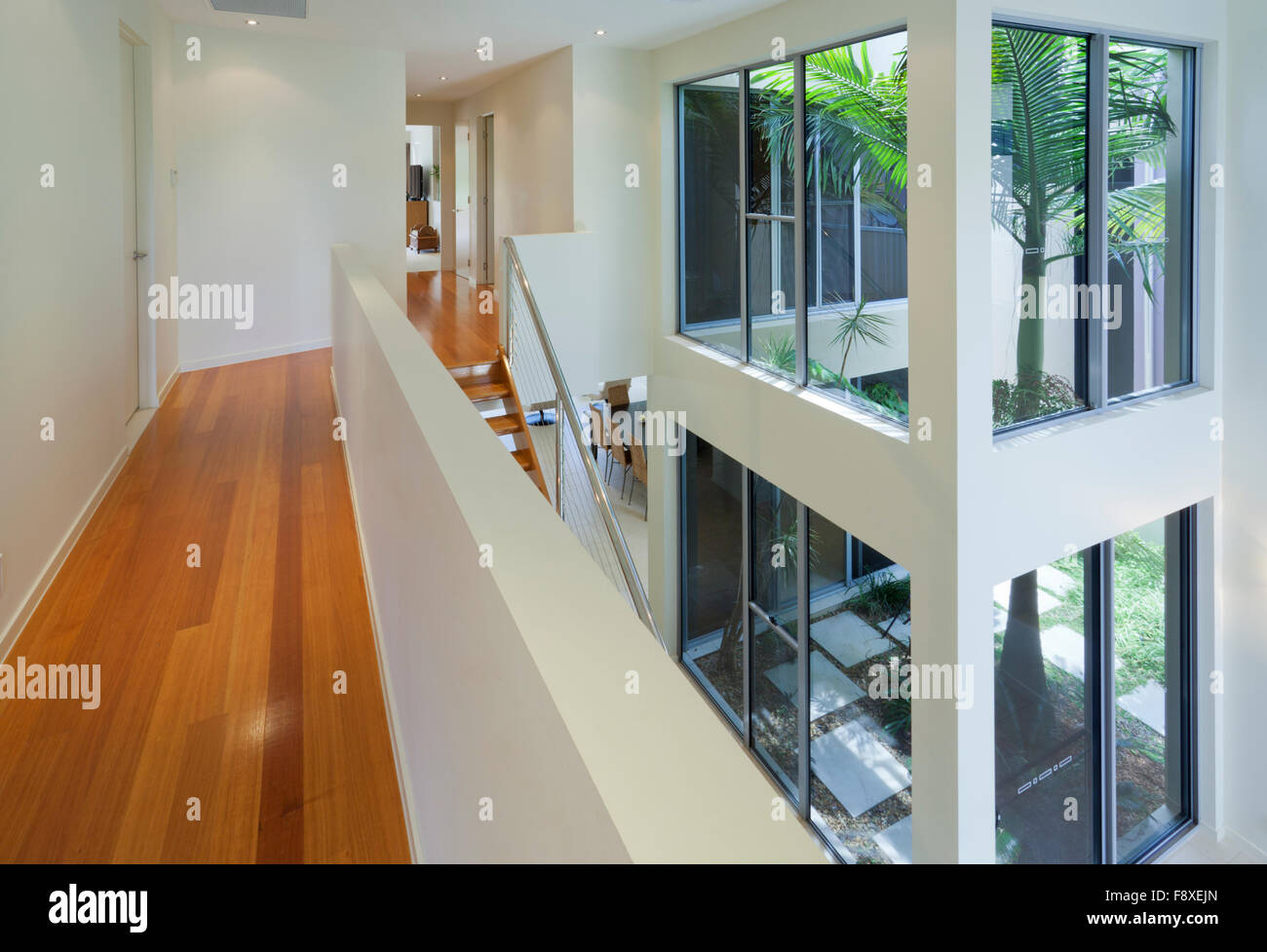 Interior view of modern multilevel house Stock Photo - Alamy