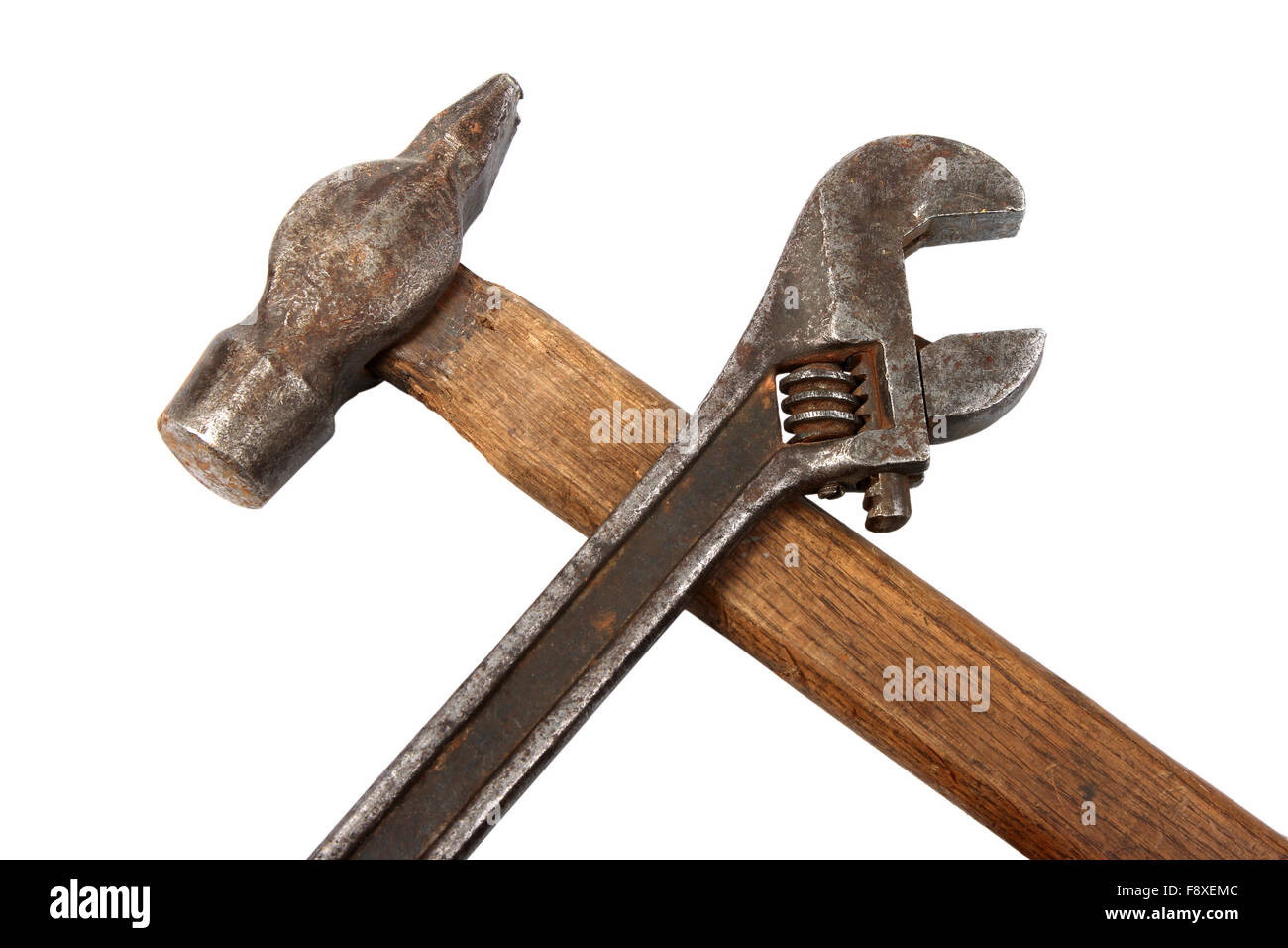 Hammer and spanner Stock Photo - Alamy
