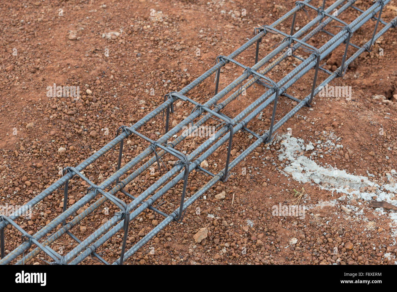 steel rod for poles construction at construction site Stock Photo - Alamy