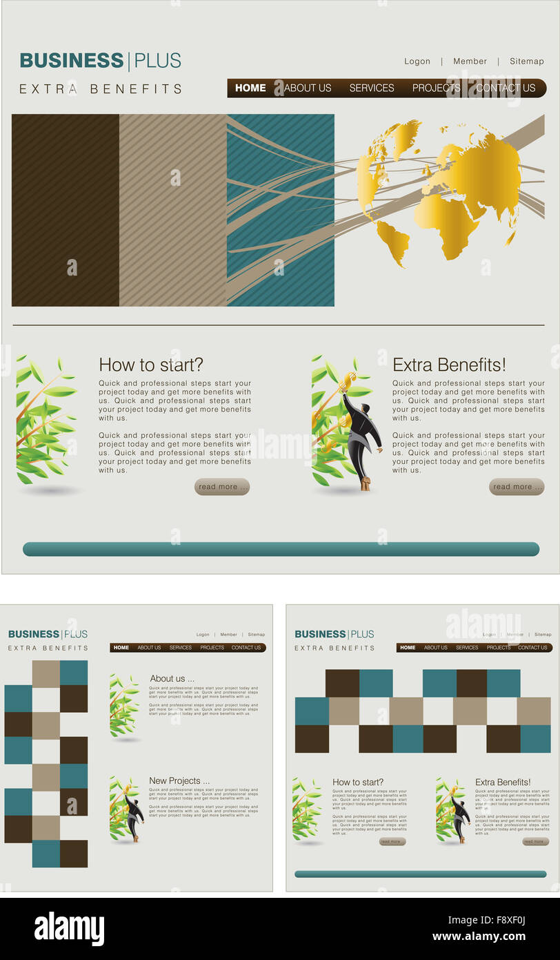 Web Template 001 Stock Photo - Alamy