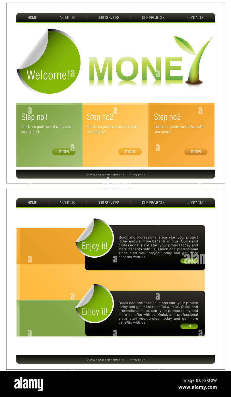 Web Template 012 Stock Photo - Alamy