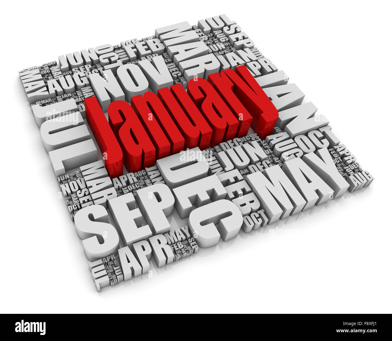 January word Cut Out Stock Images & Pictures - Alamy