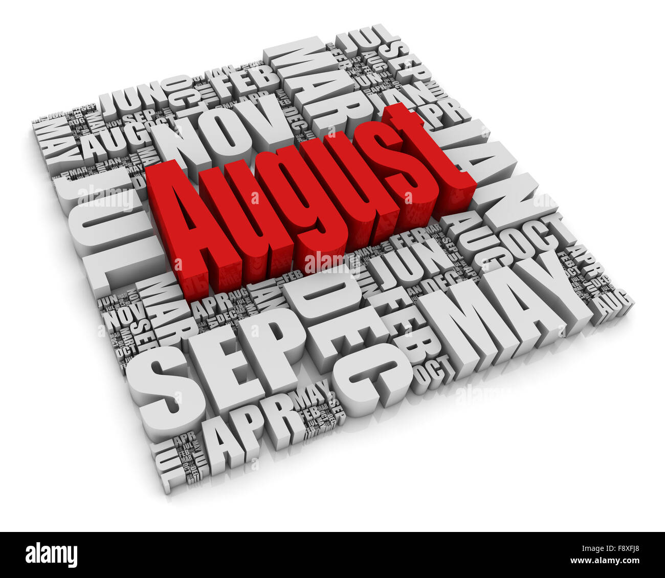 August word Cut Out Stock Images & Pictures - Alamy