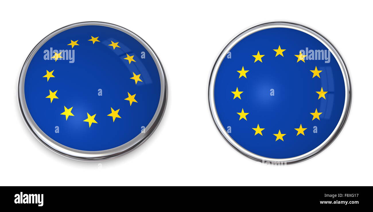 Banner Button European Union Stock Photo - Alamy