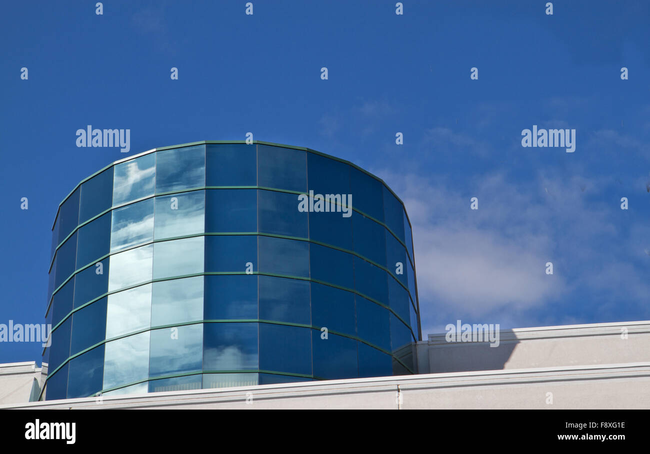 Angled Cylinder Building Stock Photo - Alamy