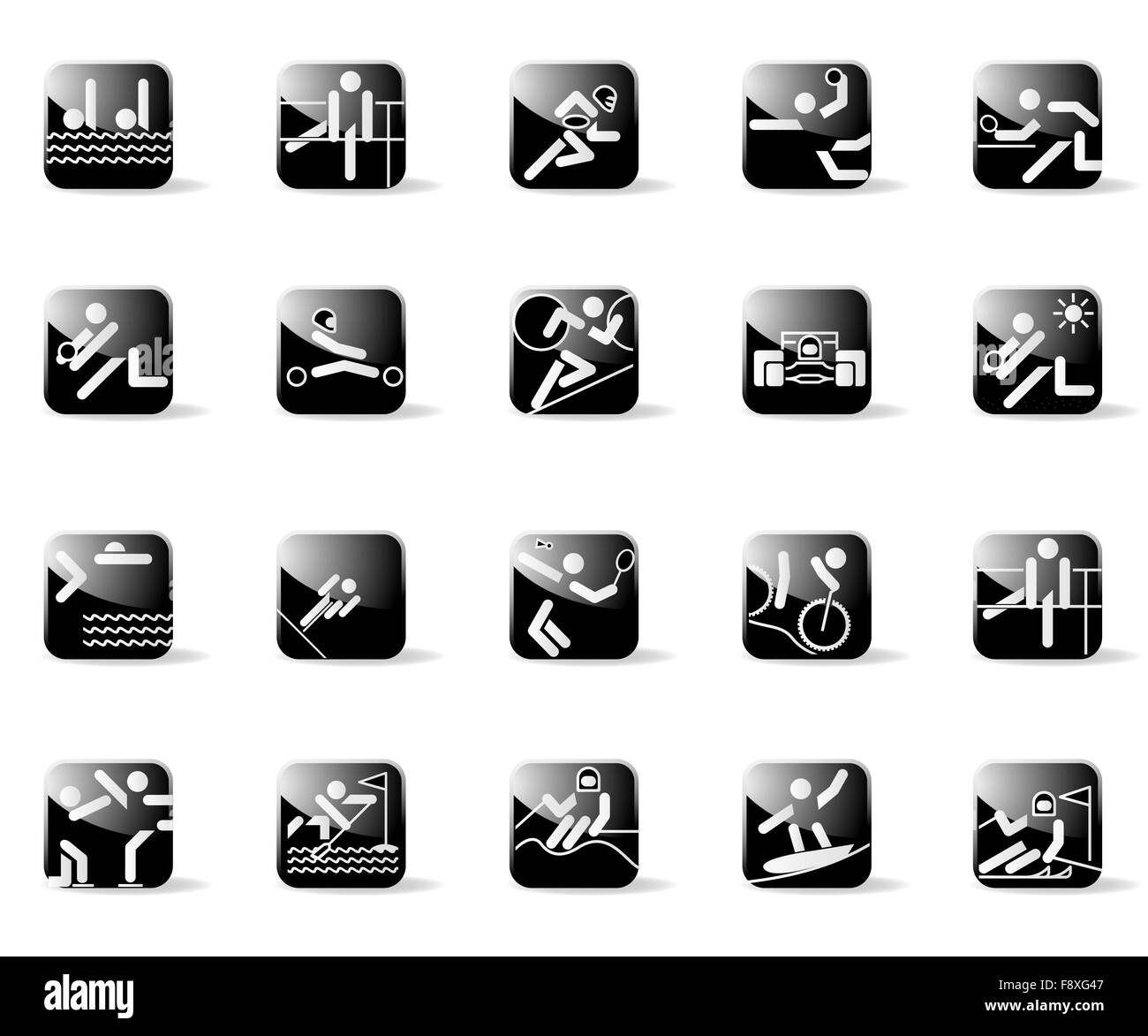 01 Sport Icons Stock Photo - Alamy