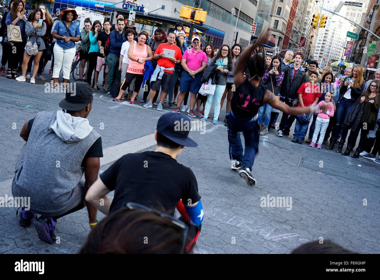 Street performer breakdancing at Union Square, Manhattan,New York City ...