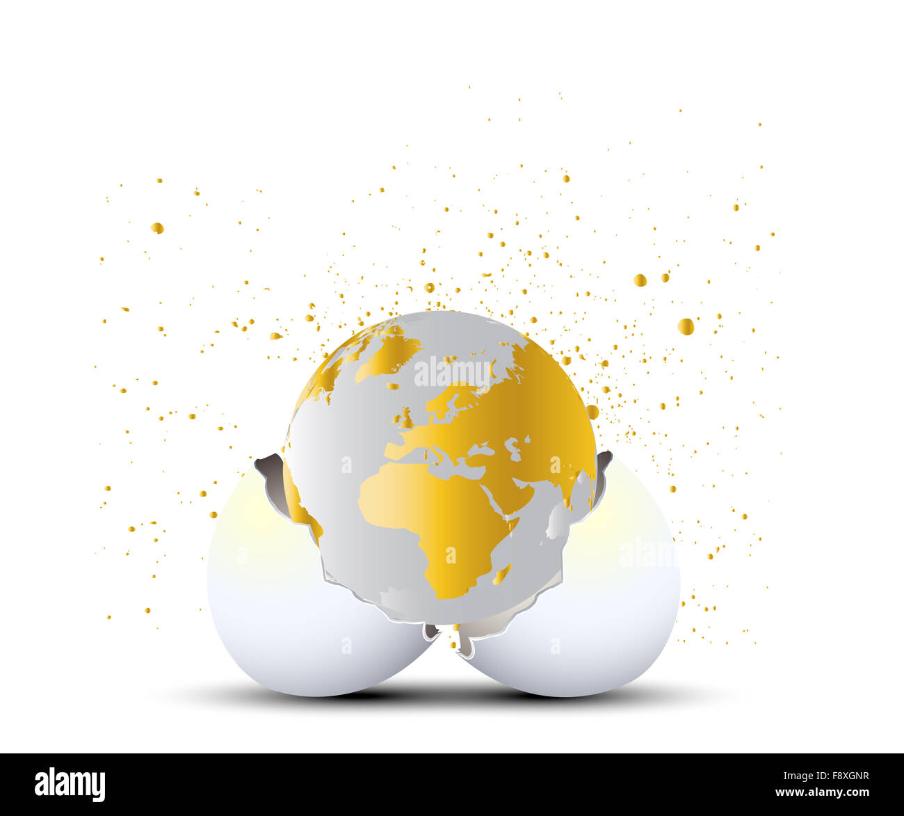 Digital world globe emerges hi-res stock photography and images - Alamy