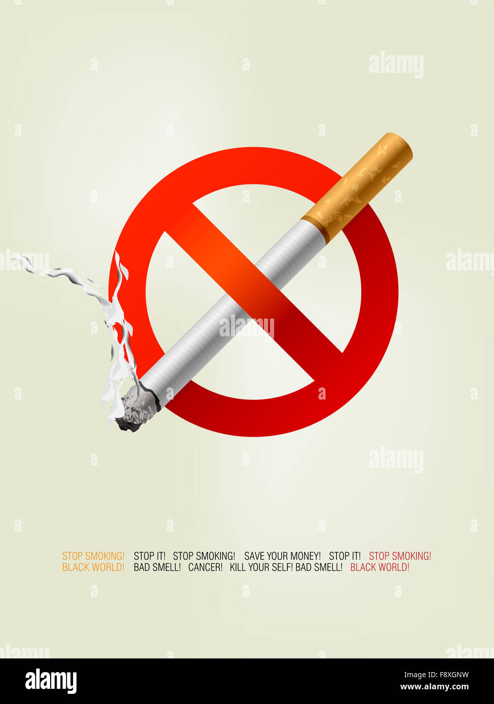 Smoking cancer poster hi-res stock photography and images - Alamy