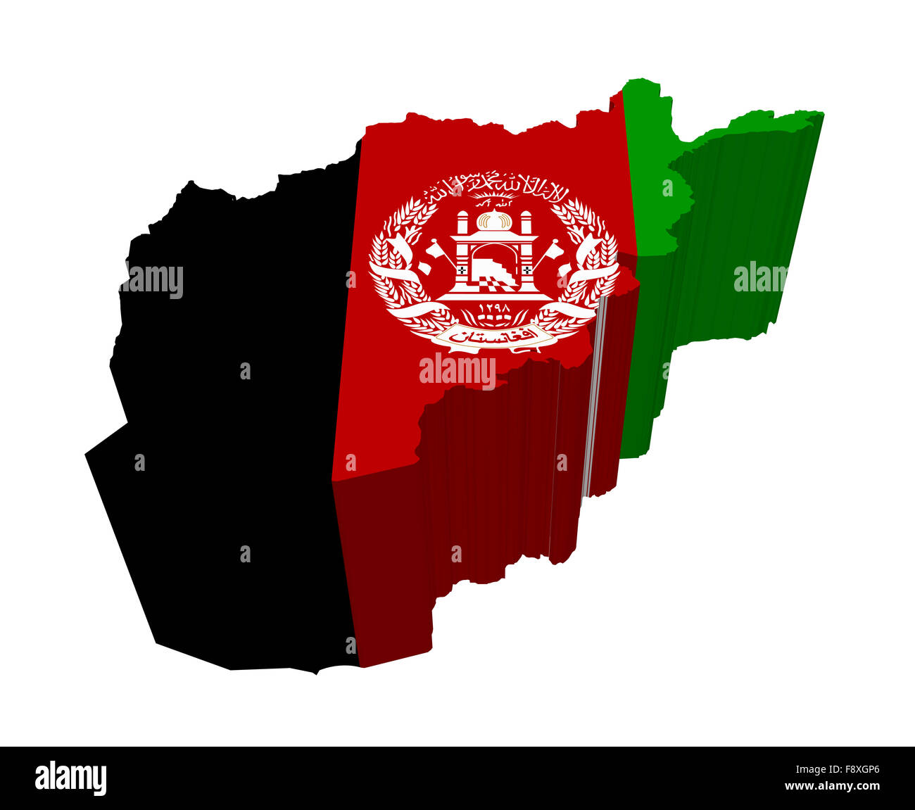 Afghanistan map 3d hi-res stock photography and images - Alamy