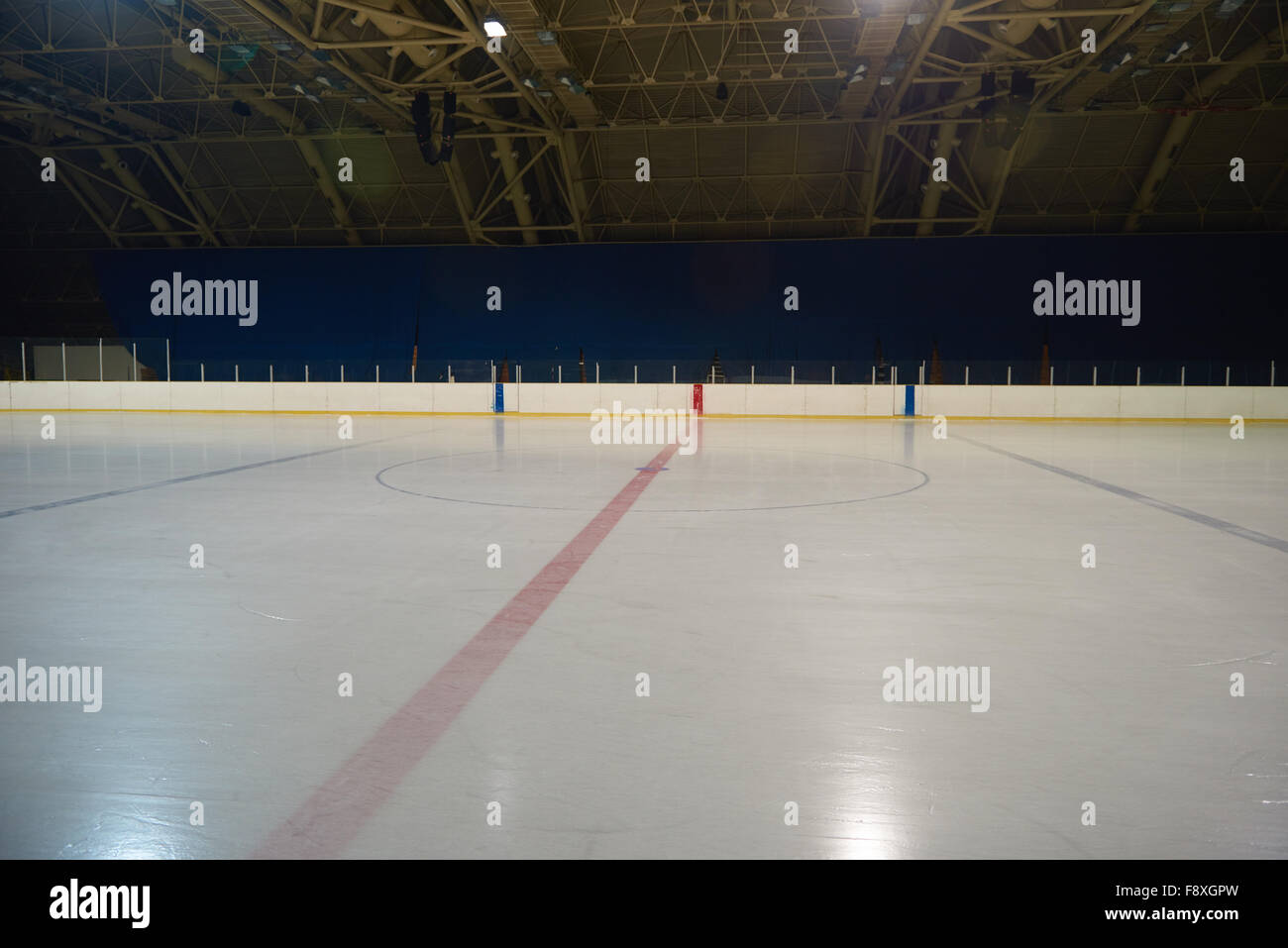 empty ice rink, hockey and skating arena indoors Stock Photo - Alamy