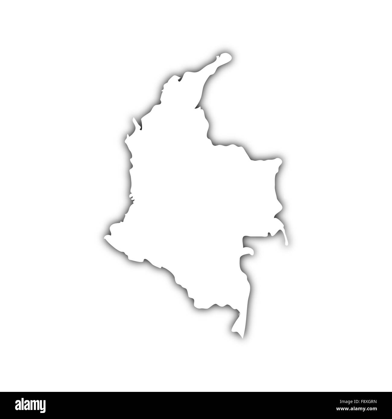 map of columbia with shadow Stock Photo - Alamy