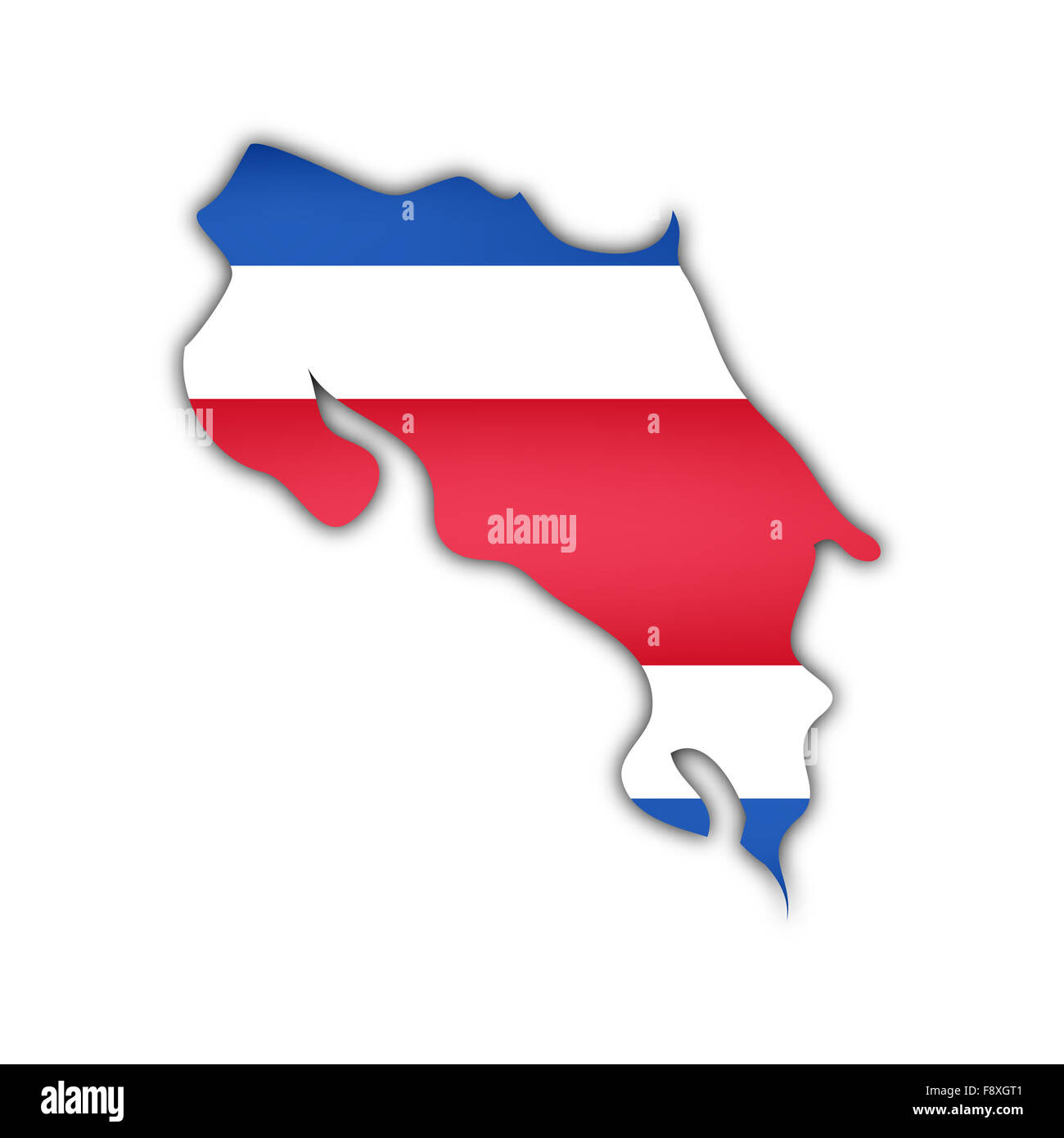 Map of costa rica hi-res stock photography and images - Alamy