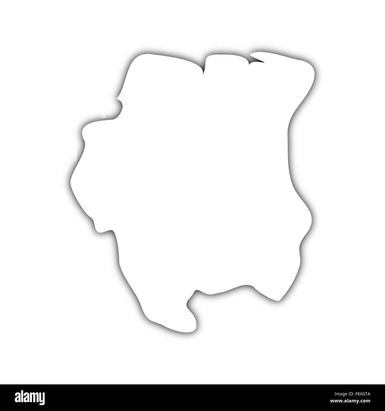 map of dutch guiana with shadow Stock Photo - Alamy