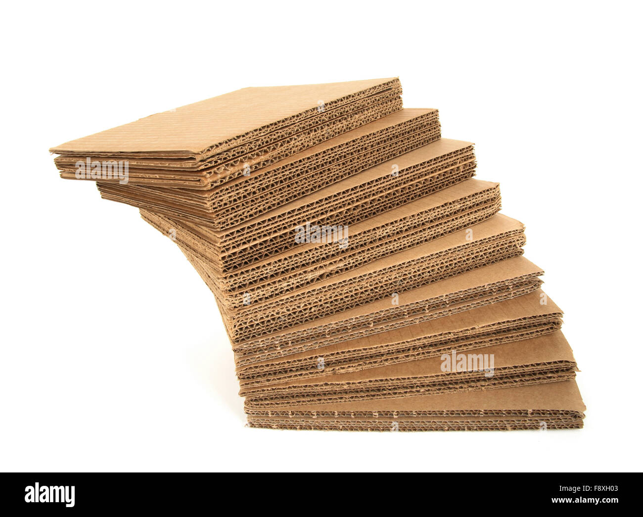 Falling stack of cardboard Stock Photo - Alamy