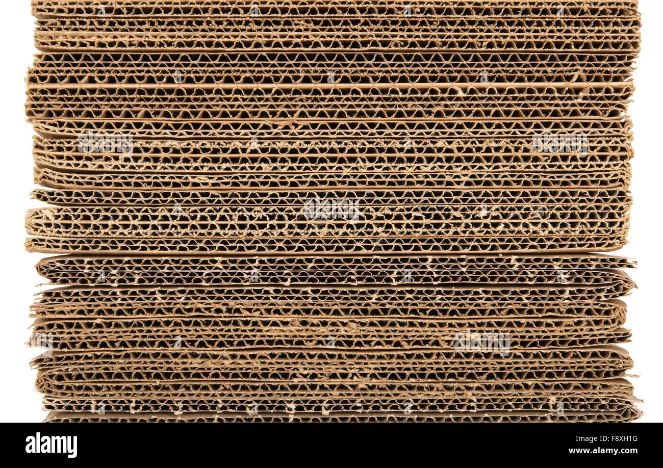 Corrugated stacked cardboard Stock Photo - Alamy