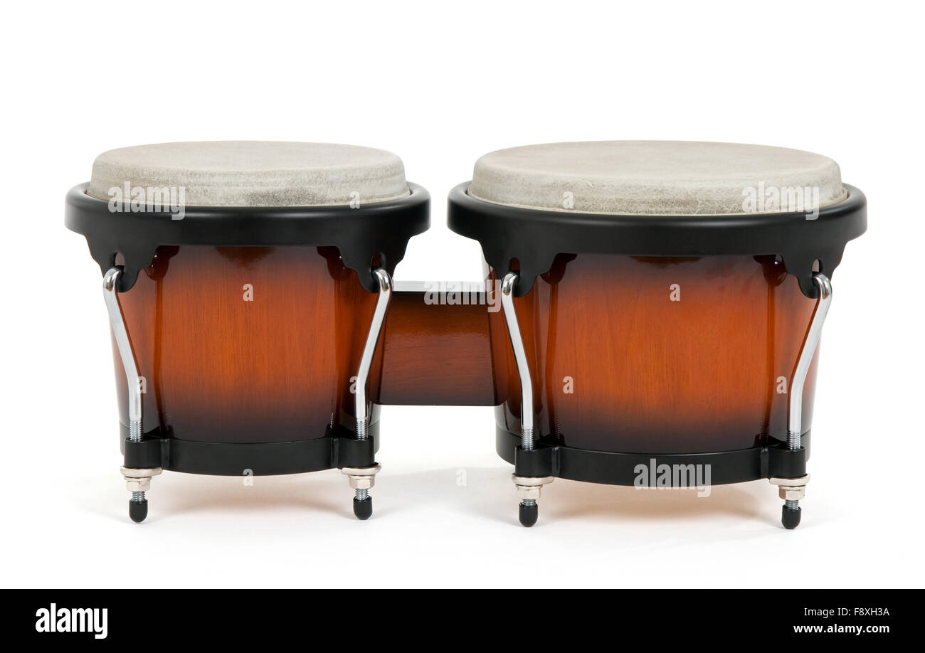 Bongos on white background Stock Photo - Alamy