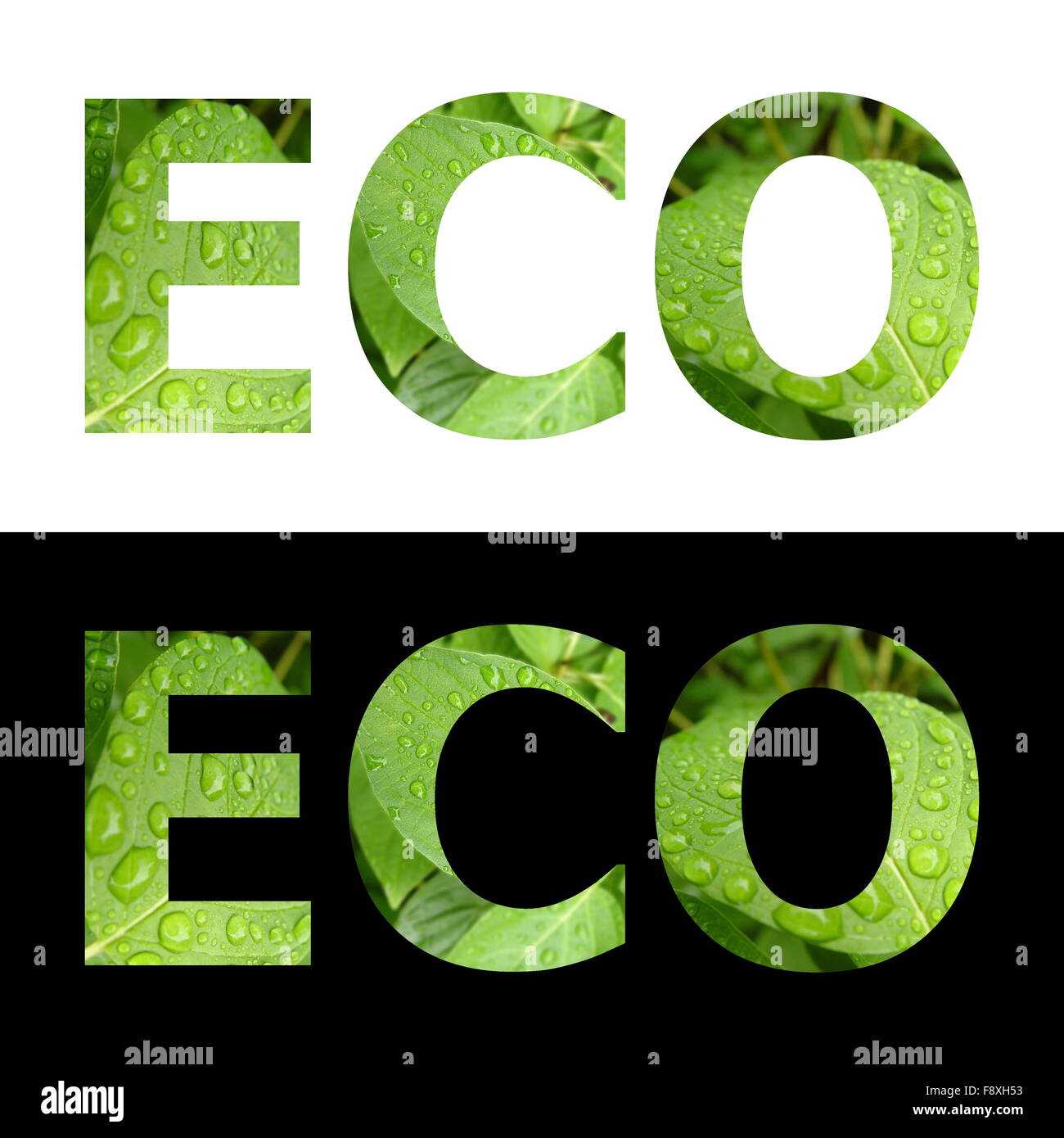 Textured Word Eco Stock Photo - Alamy