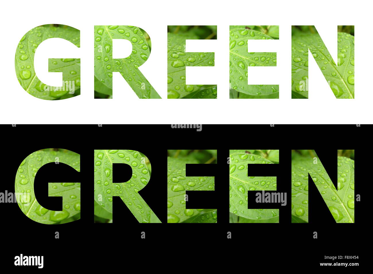 Textured Word Green Stock Photo - Alamy