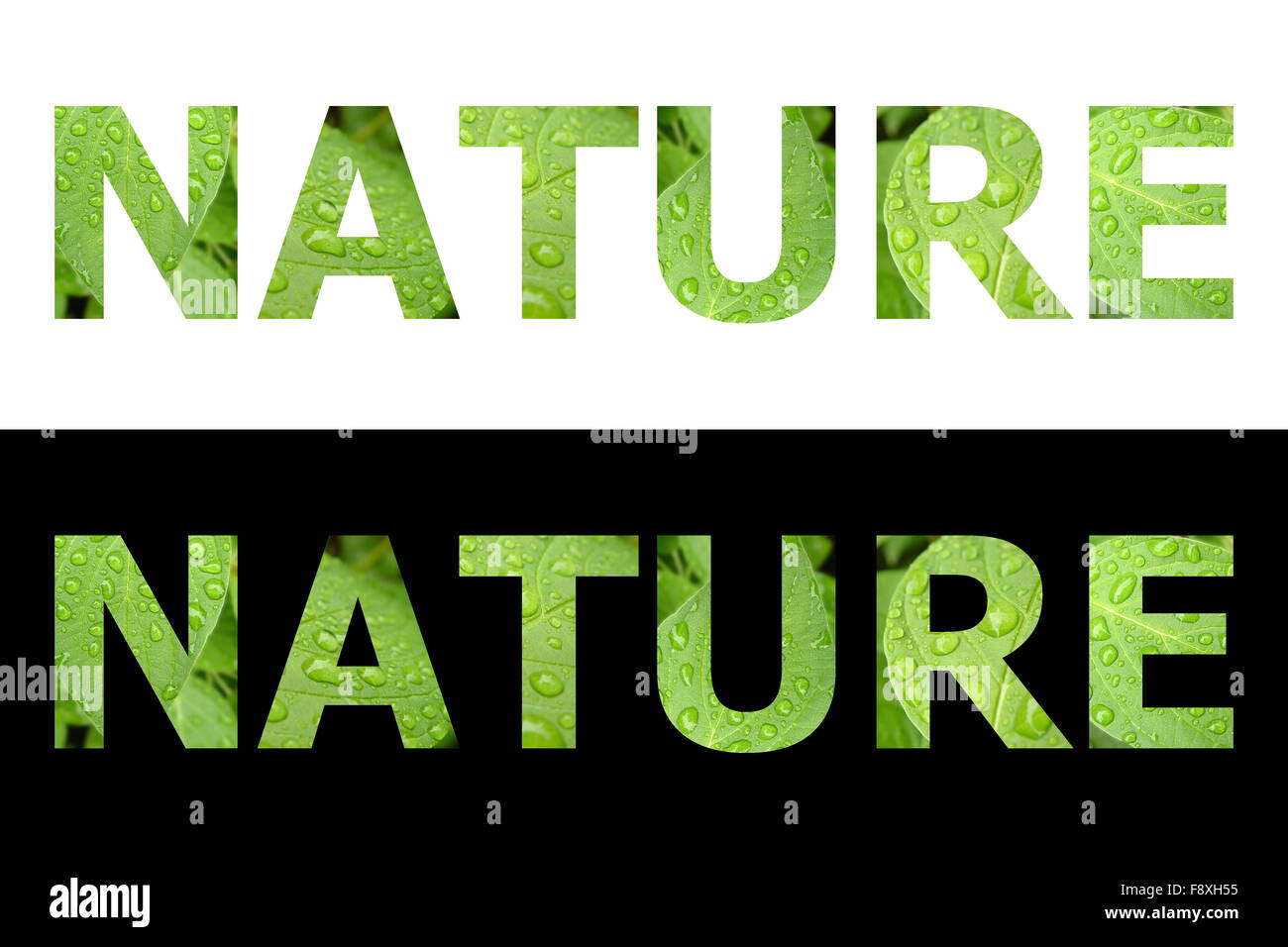 Textured Word Nature Stock Photo - Alamy