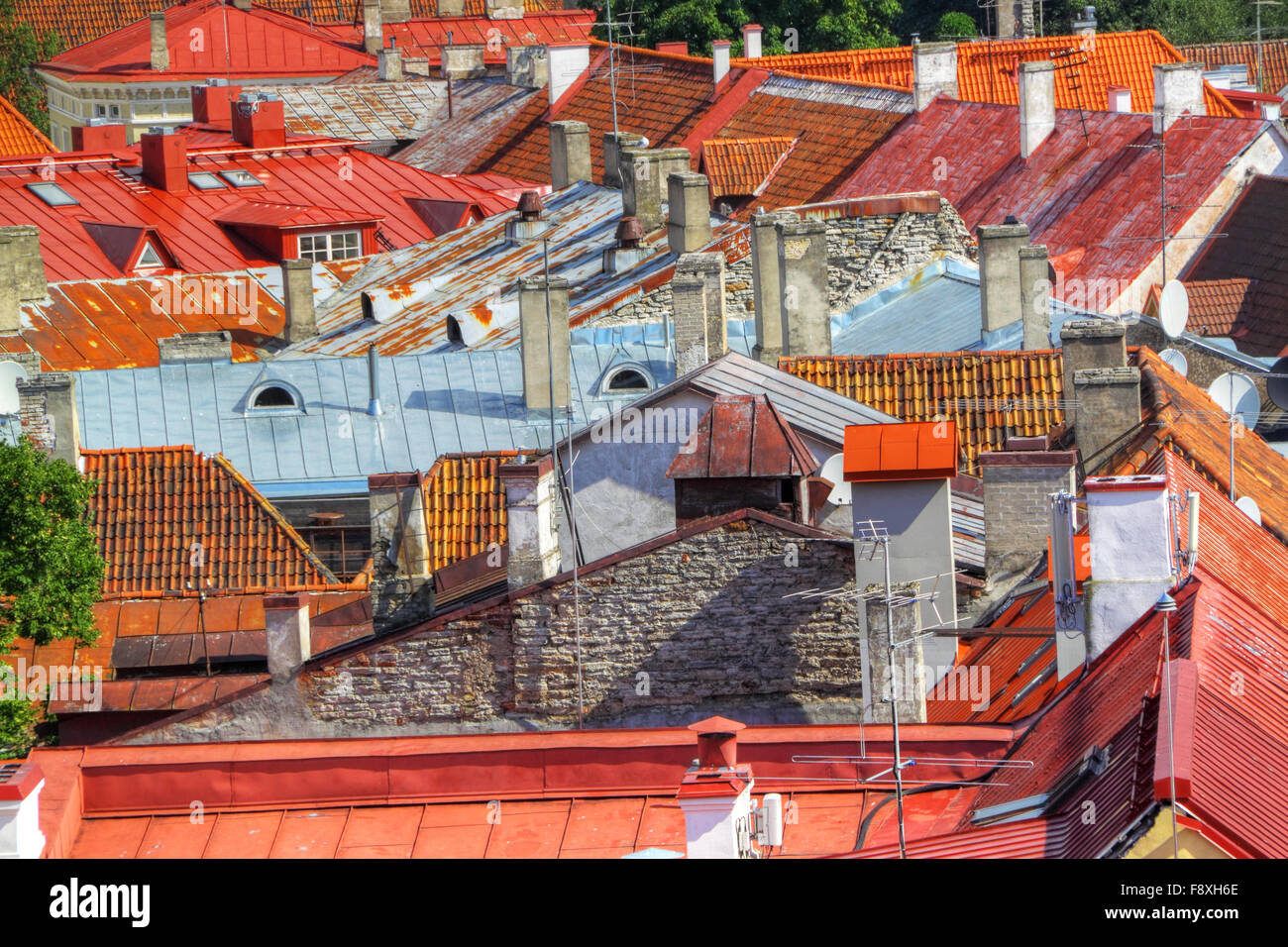 Old red roofs Stock Photo - Alamy