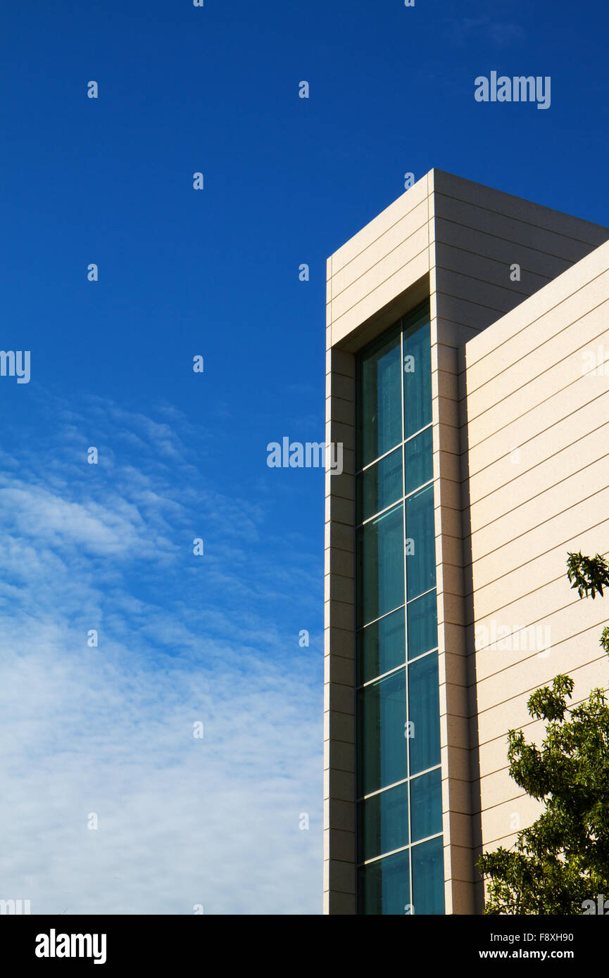 Tower building green glass sky vertical Stock Photo - Alamy