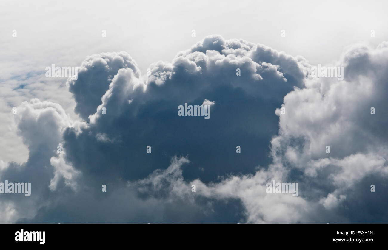 Big clouds in sky from above - cumulus and cumulonimbus Stock Photo - Alamy