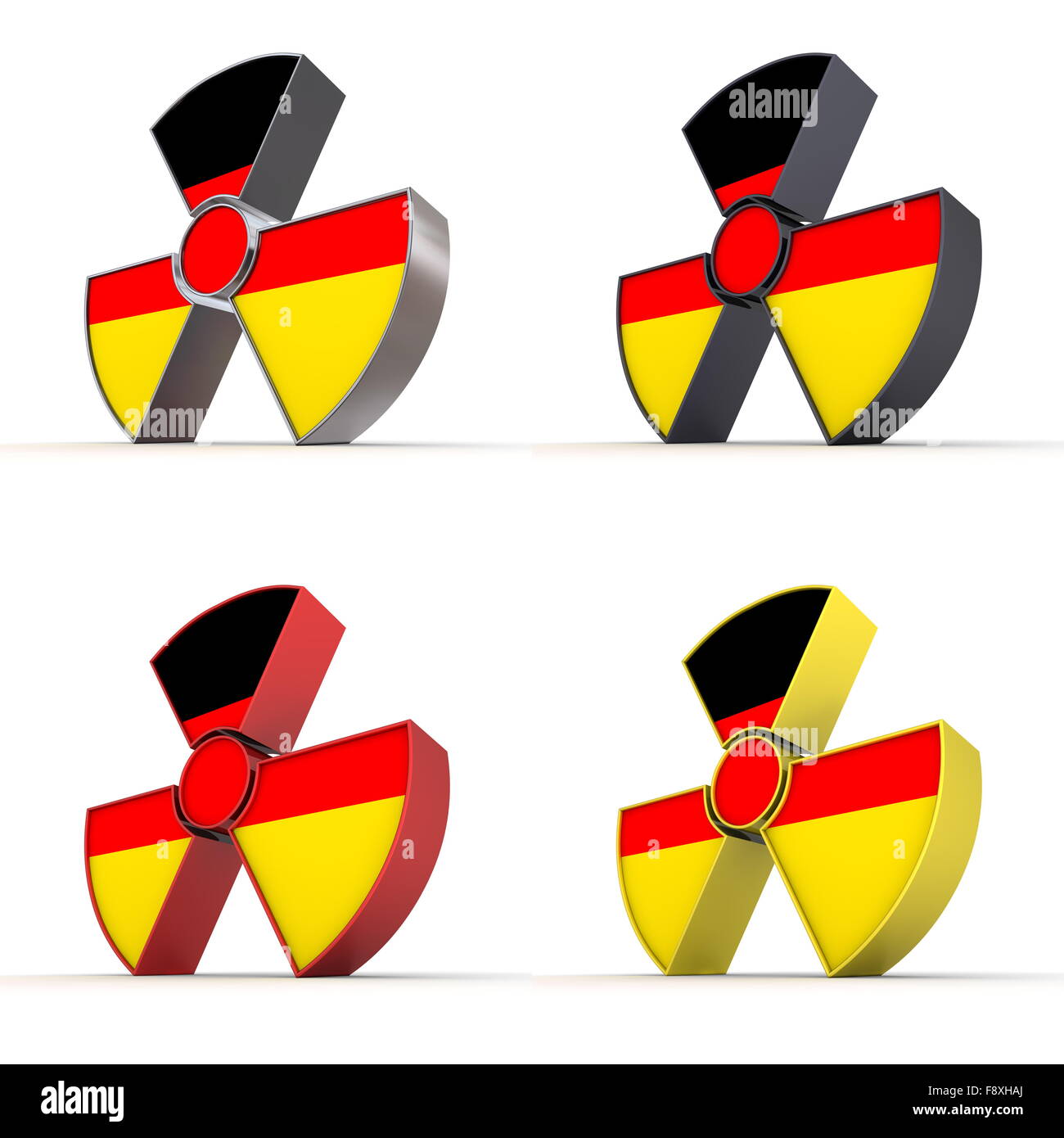 Shiny Nuclear Symbol - German Flag Texture Stock Photo - Alamy