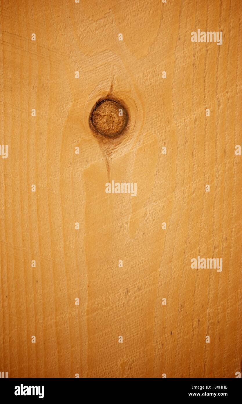Light Pine Plank with Knot Stock Photo - Alamy