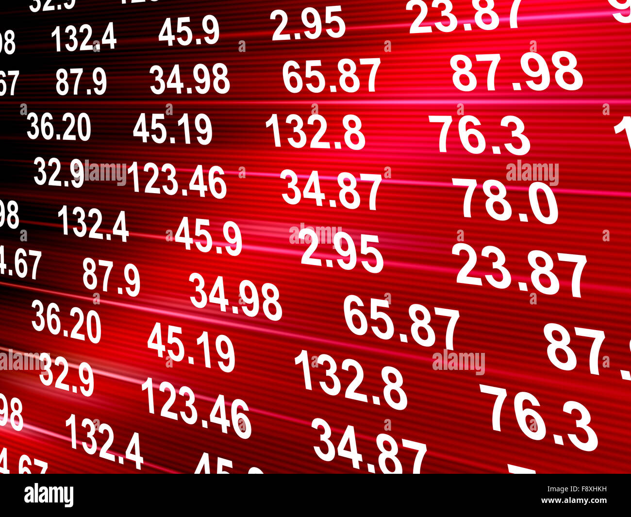 Red numbers illustration hi-res stock photography and images - Alamy