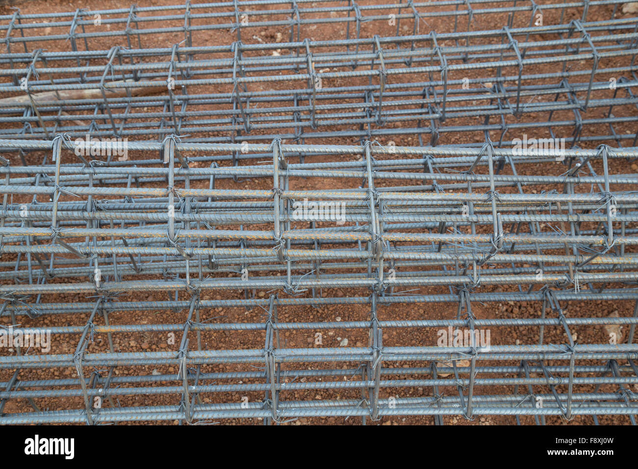 steel rod for poles construction at construction site Stock Photo - Alamy