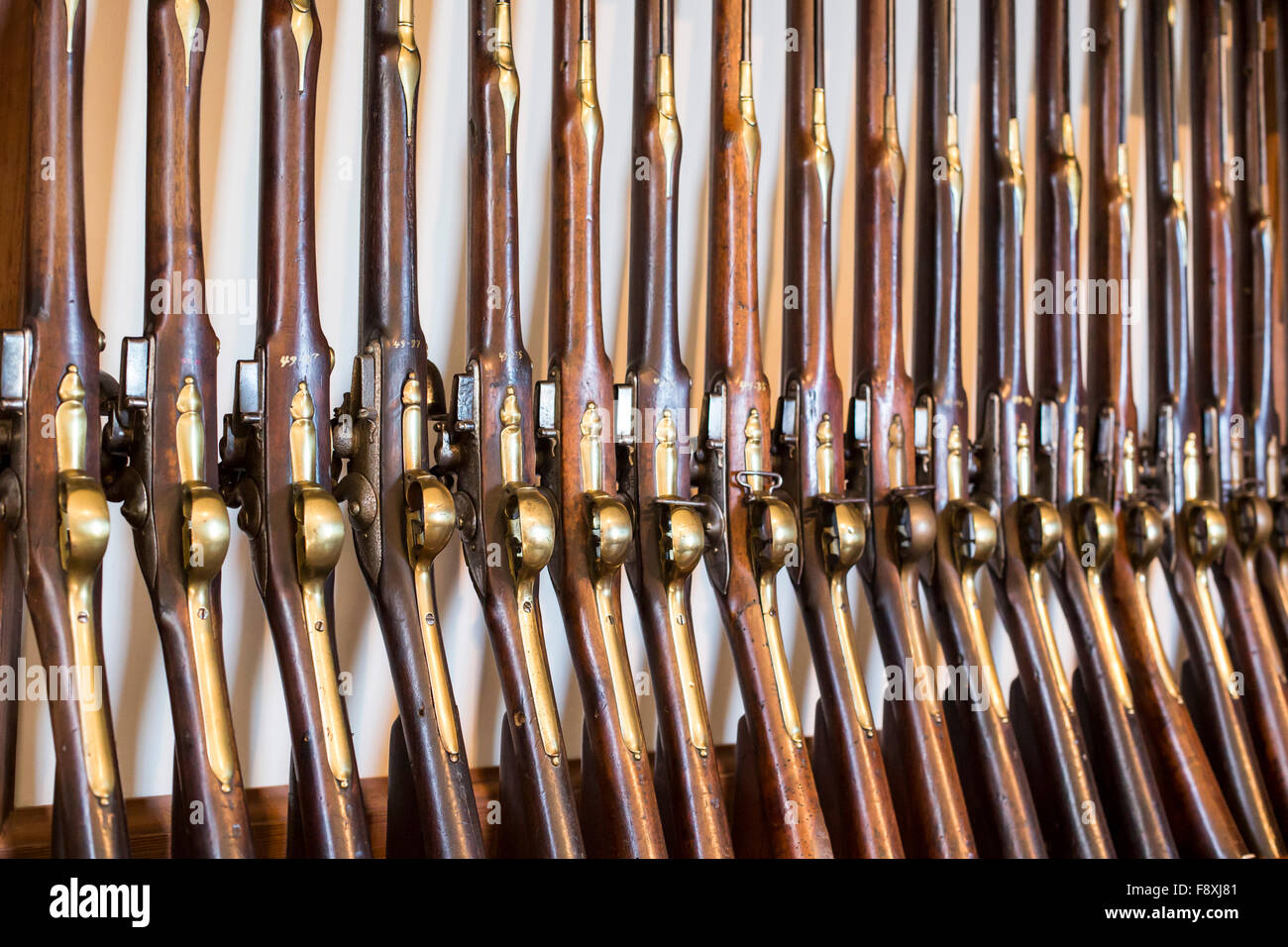 Vertical Musket Pointing From Colonial Times
