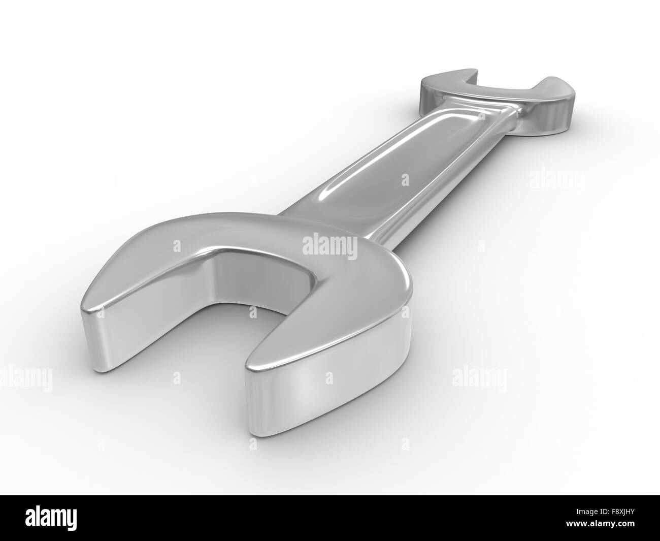 spanner on white background. Isolated 3D image Stock Photo - Alamy