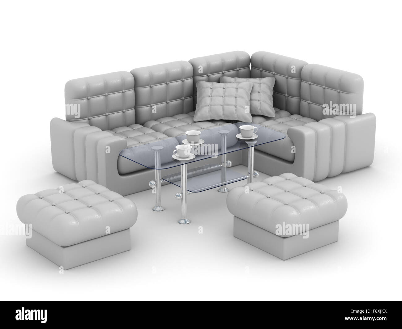 Interior living room three Cut Out Stock Images & Pictures - Alamy